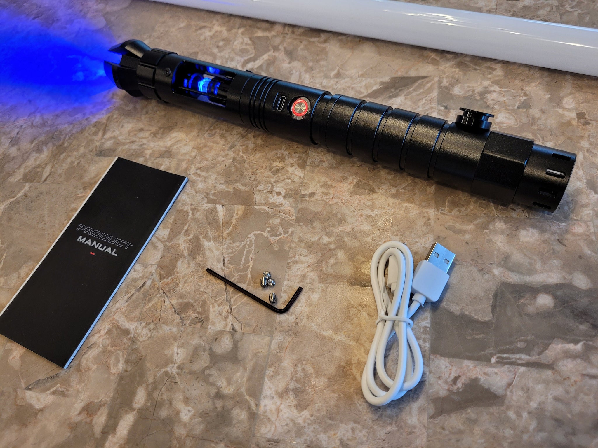 Color Change Lightsaber 16 Sound Bluetooth Dueling Saber Hilt Jedi Sit ...